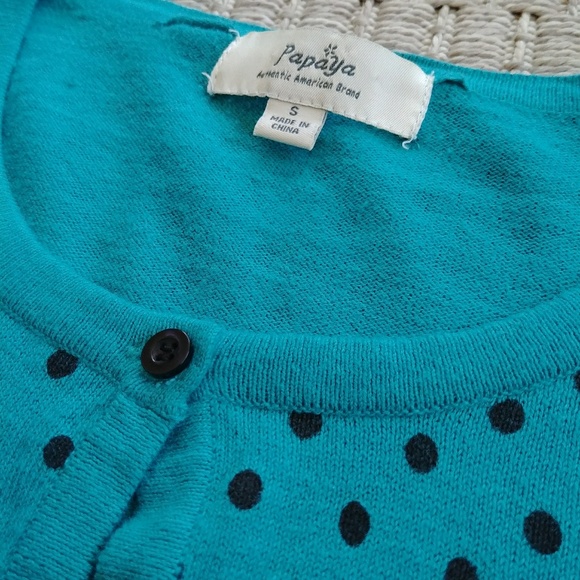 Papaya | Sweaters | Cute Cropped Teal Sweater Papaya Sz S | Poshmark